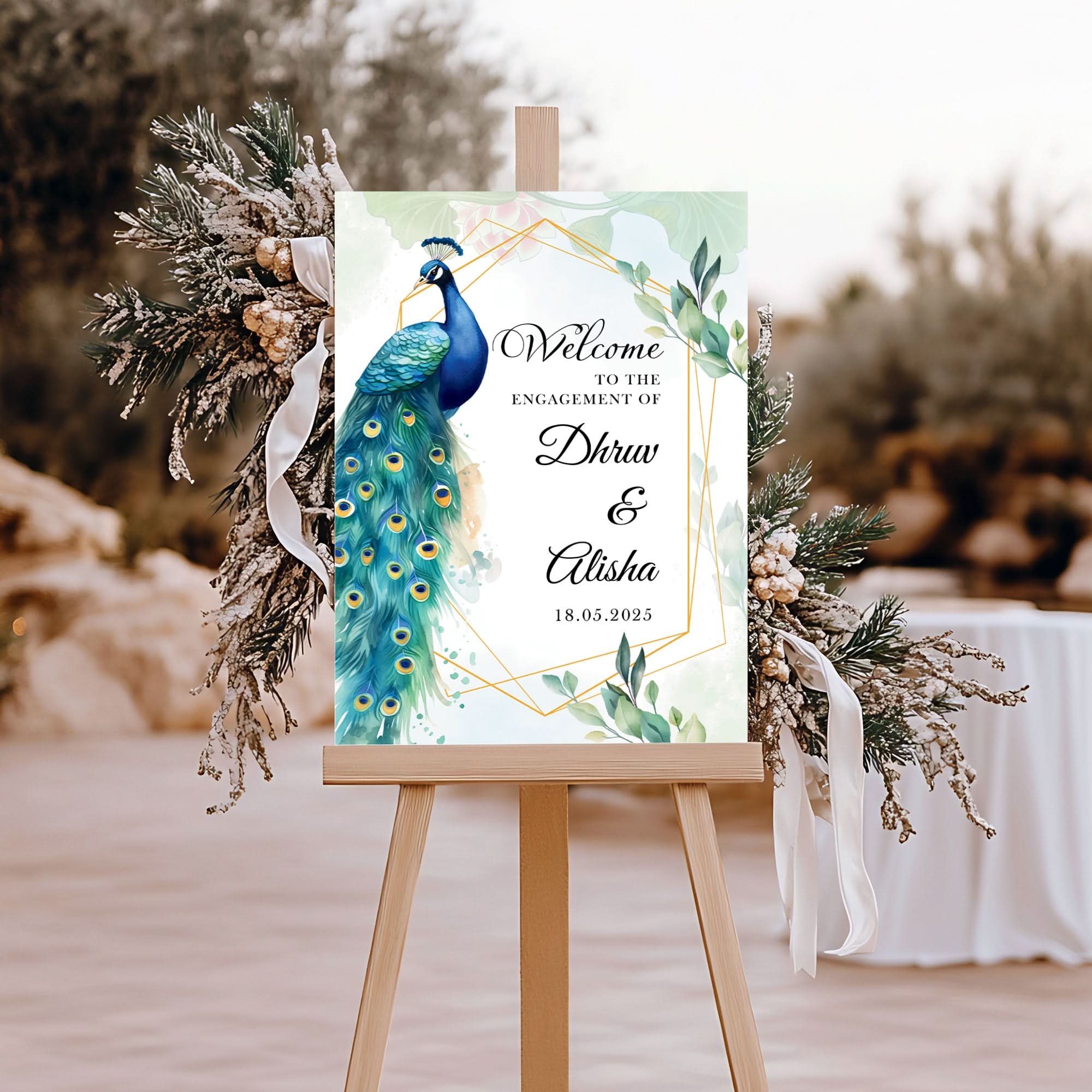 Personalised Wedding Welcome Entrance Sign Board Custom Large Acrylic