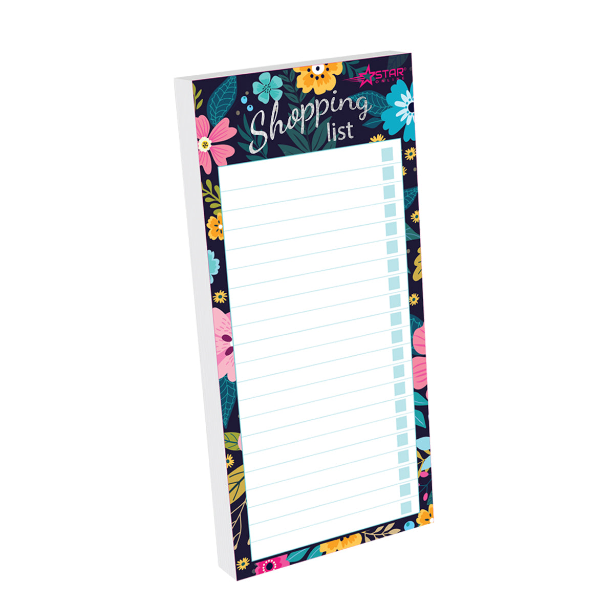 Magnetic Shopping List Pad For Fridge Meal Planner Tear off Pages Flor