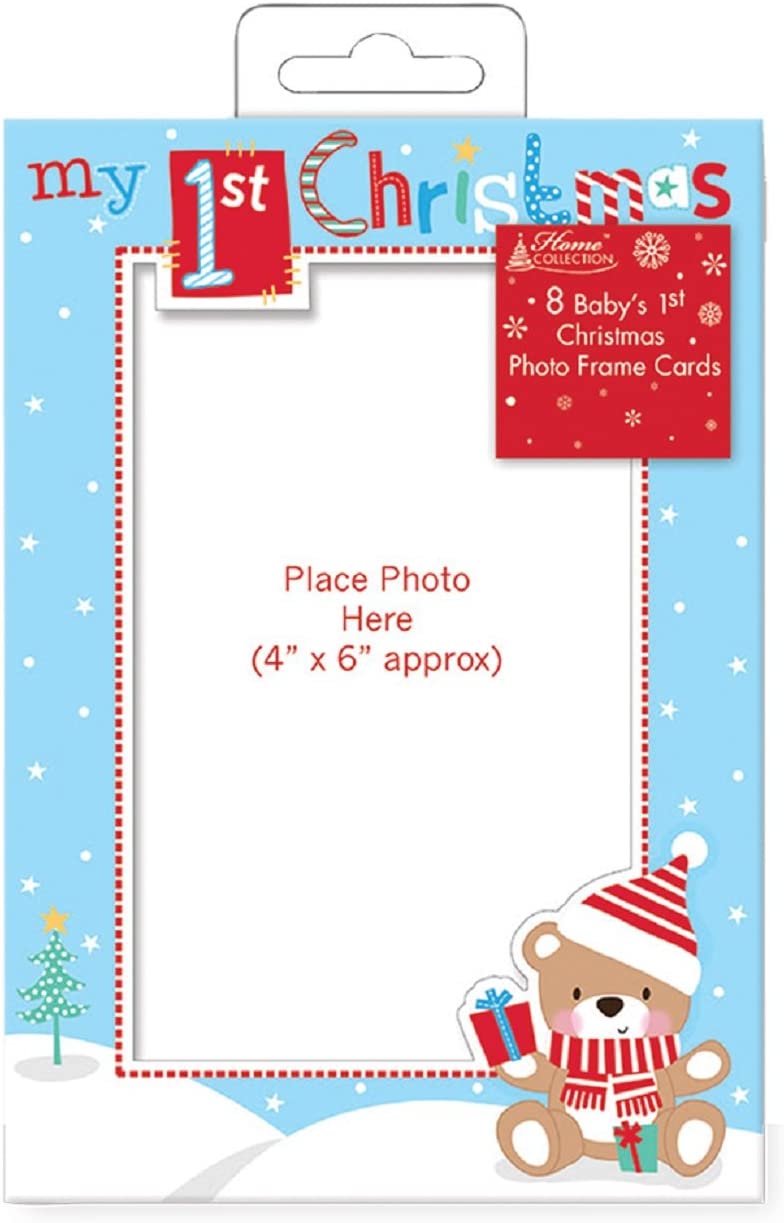 8 Photo Frame Baby's 1st Christmas Cards by Christmas cards